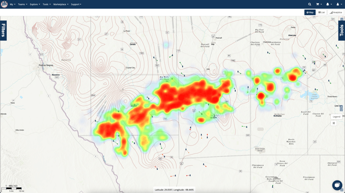 Can I make a production heat map?